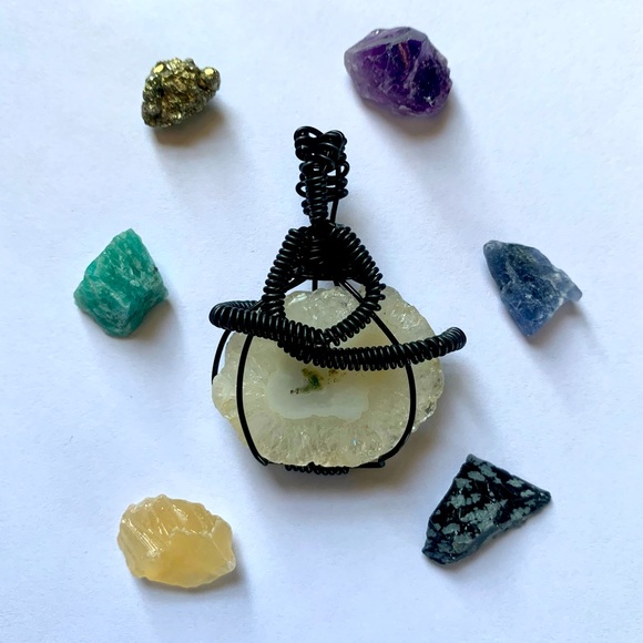 Hand Crafted | Jewelry | Goth Solar Quartz Pendant Necklace | Poshmark